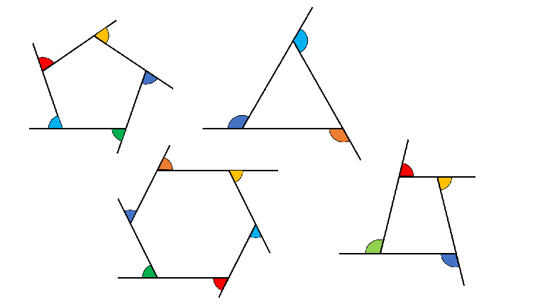 Exterior Angles in Polygons – Animated – Addvance Maths