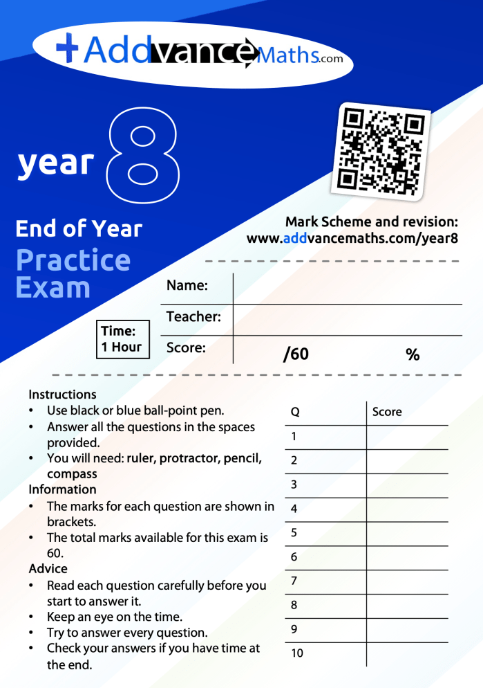 Year 8 Revision Guide – Addvance Maths