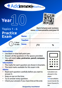 Year 10 Revision Guide – Addvance Maths