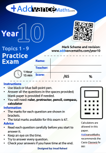 Year 10 Revision Guide – Addvance Maths