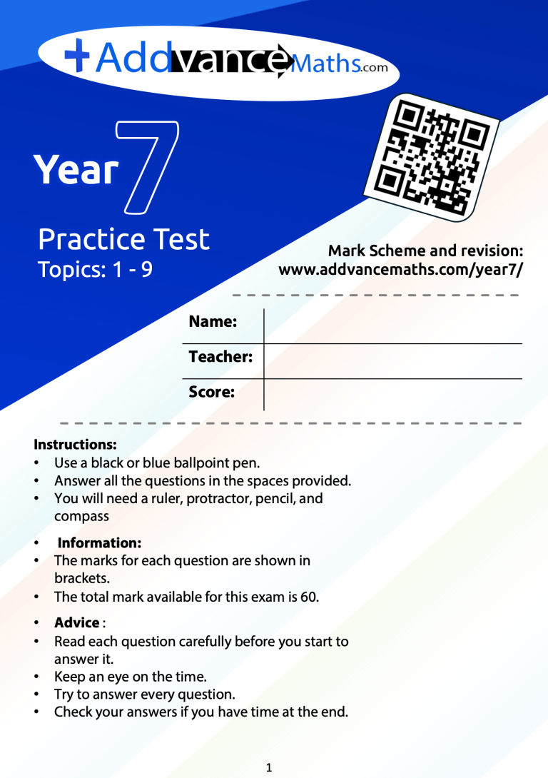 Year 7 Revision Guide – Addvance Maths